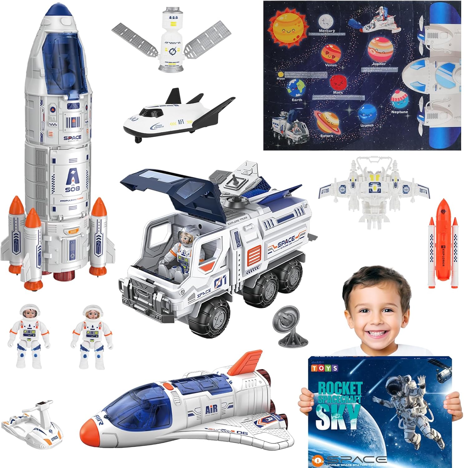 Creative Space Adventure Toys for Kids role-play cosmic adventures Spa ...