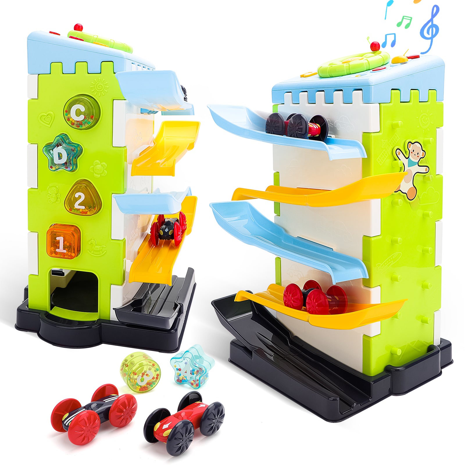 Toddler Ramp Racer Set Toy Car Ramp Track Car Ramp Track Racer Playset ...