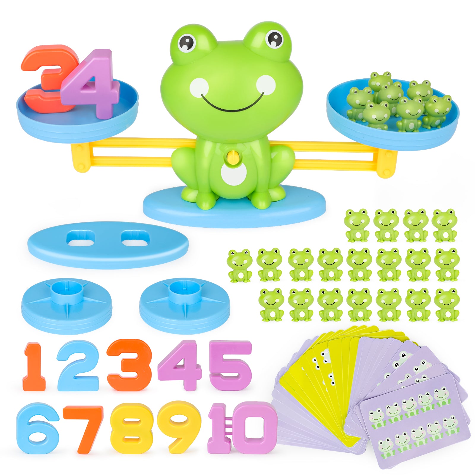 Frog Counting and weight Board Game for Kids, Frog Scales Board Game ...