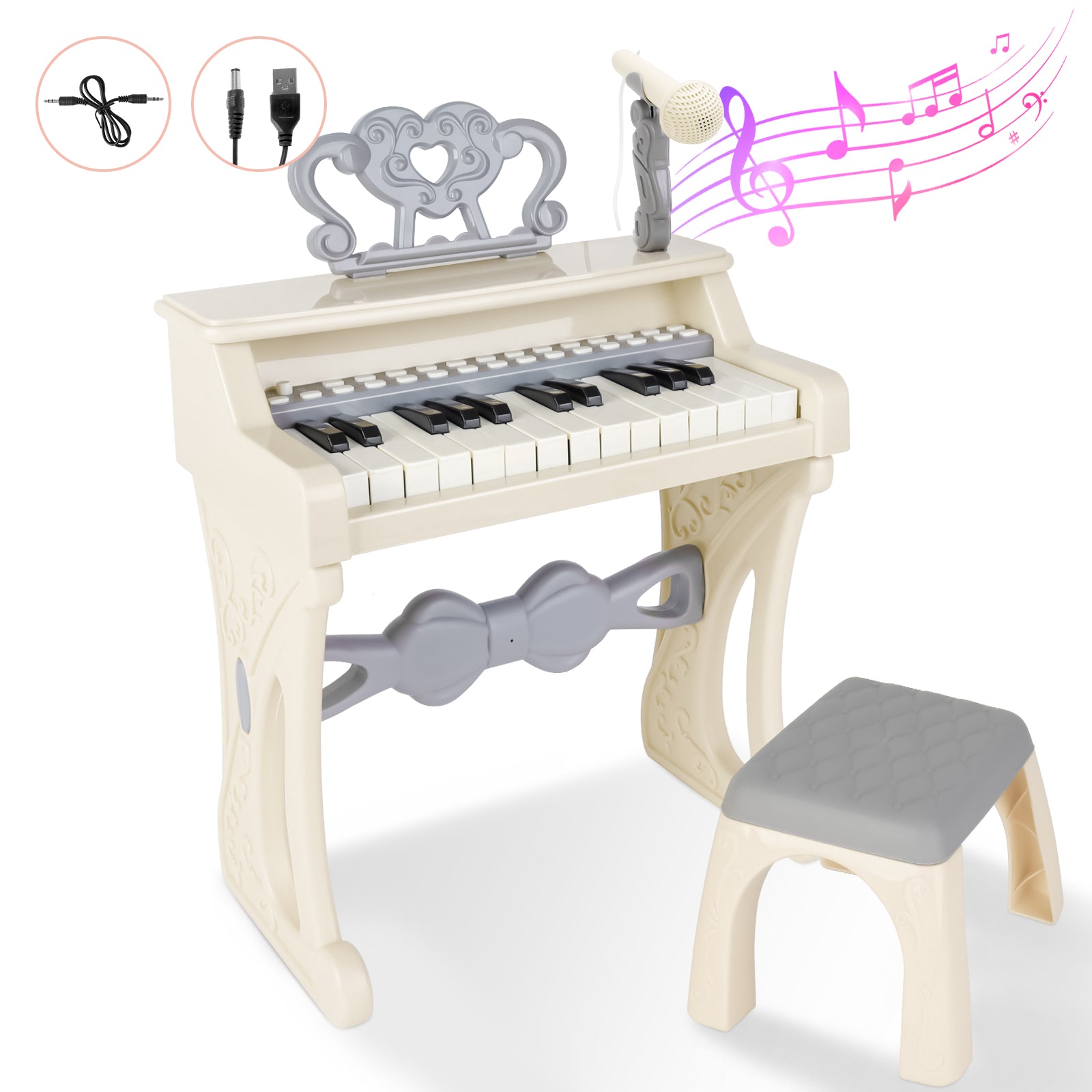 Piano Toy Piano Keyboard Toy for Kids 25 Keys Music Toy Instruments wi ...